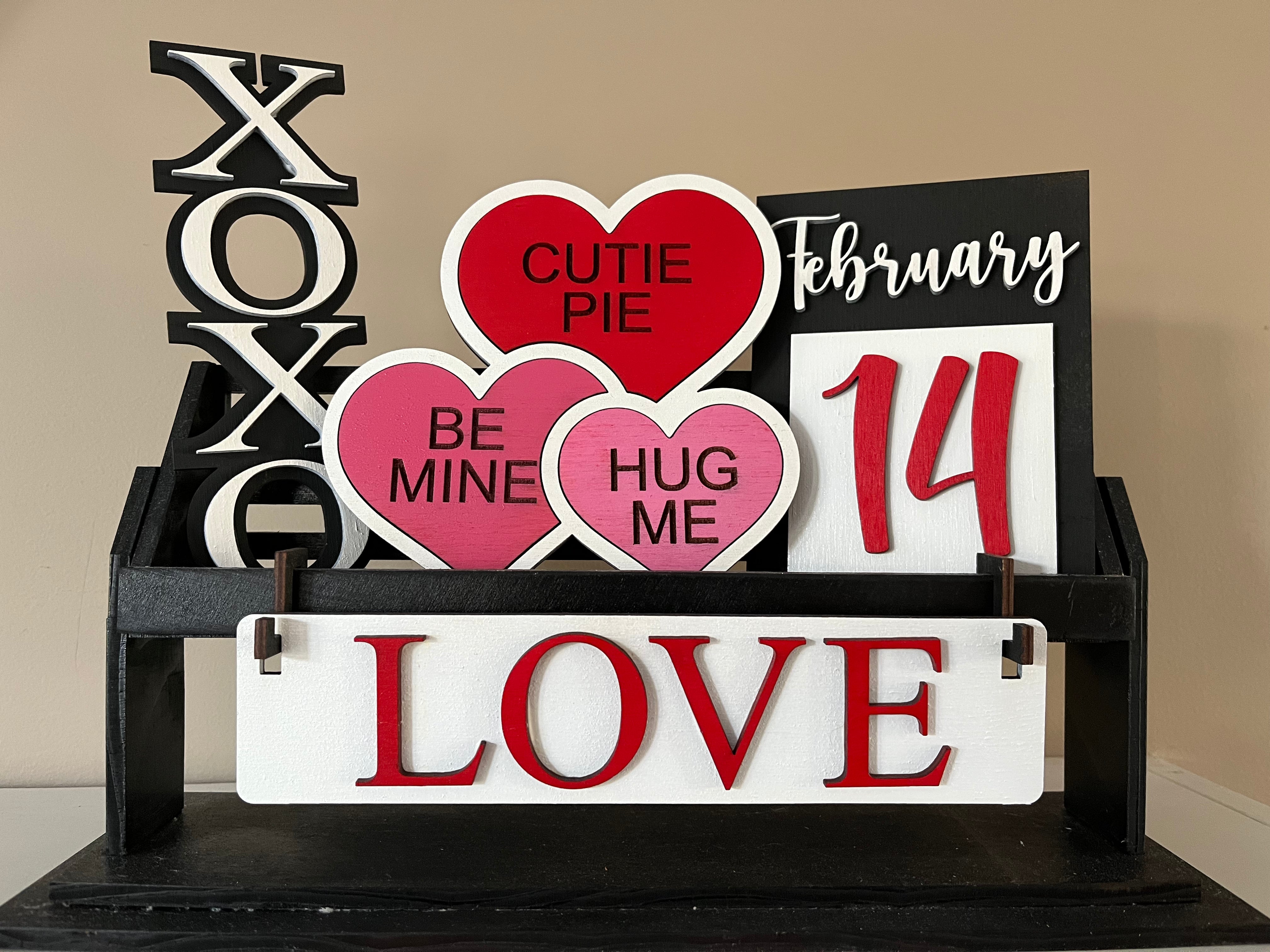 Love - Valentine's Day Interchangeable Wagon Set – Tres Flamingos Workshop