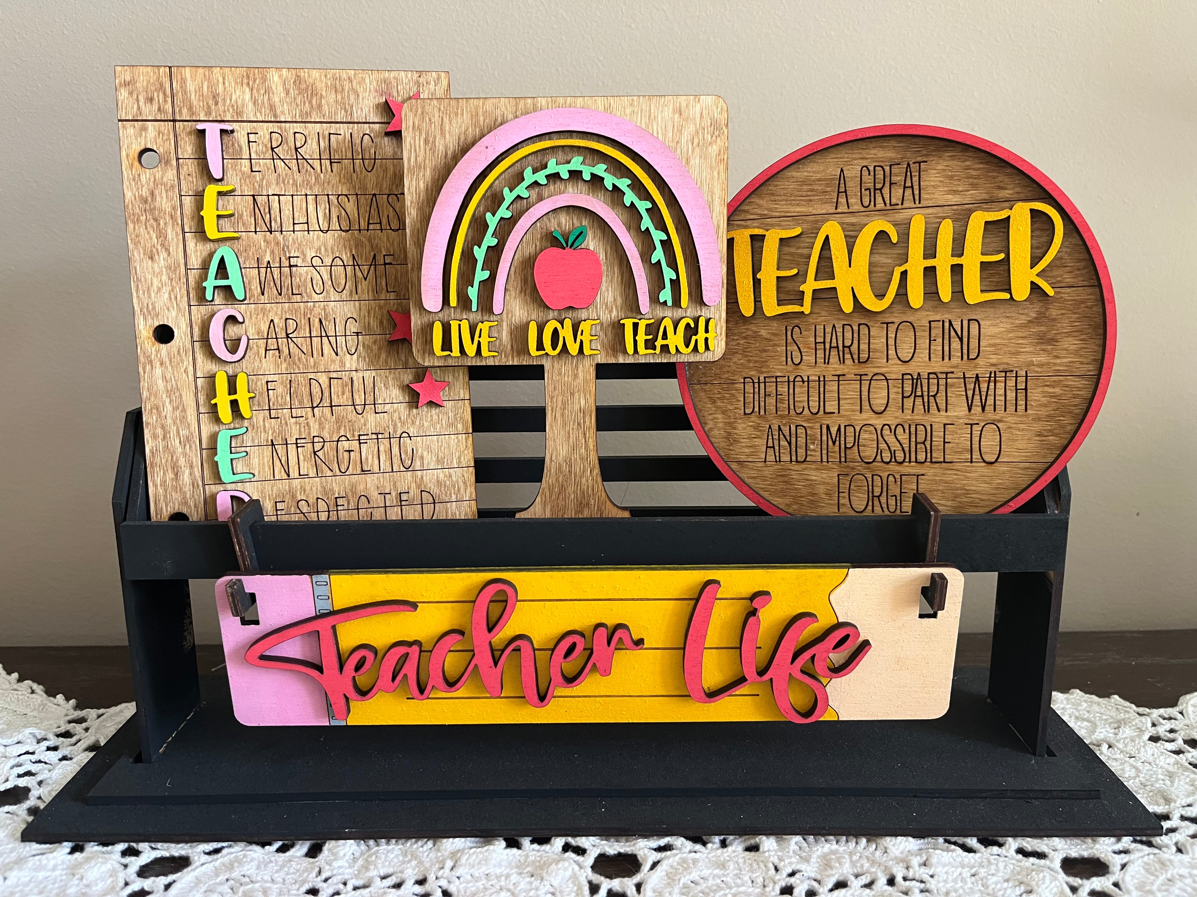 Teacher Life Interchangeable Wagon Set – Tres Flamingos Workshop